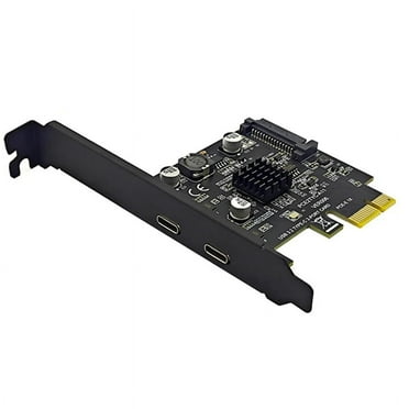 2X PCI-E Dual Port PS2 Expansion Adapter Card External PS2 Device ...