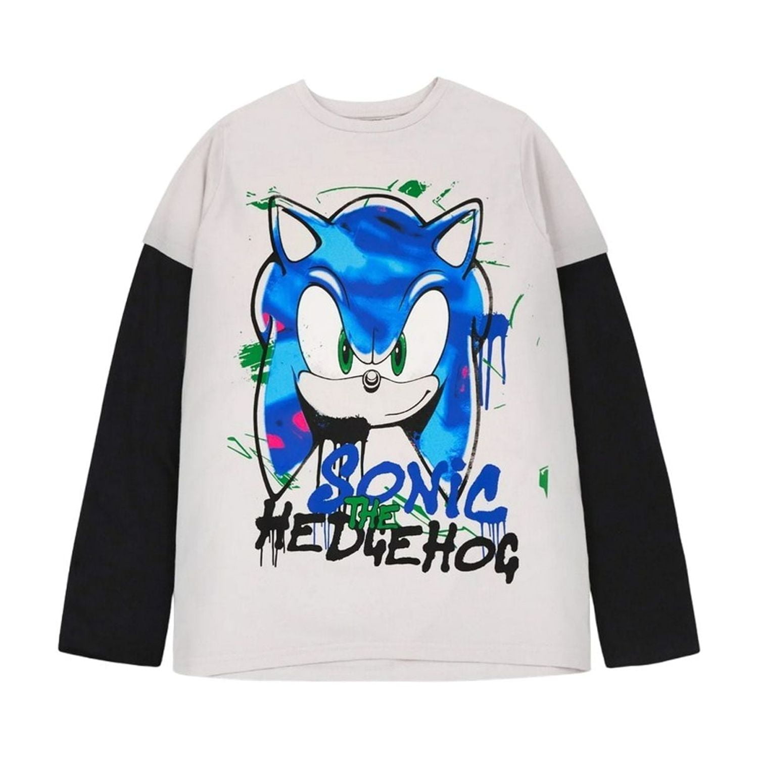 Click here for Sonic The Hedgehog Boys Skater Graffiti Long-Sleev... prices