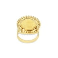 22K Fine Gold Lady Liberty Coin Ring w/ Diamond Halo .66cttw 14k Yellow ...
