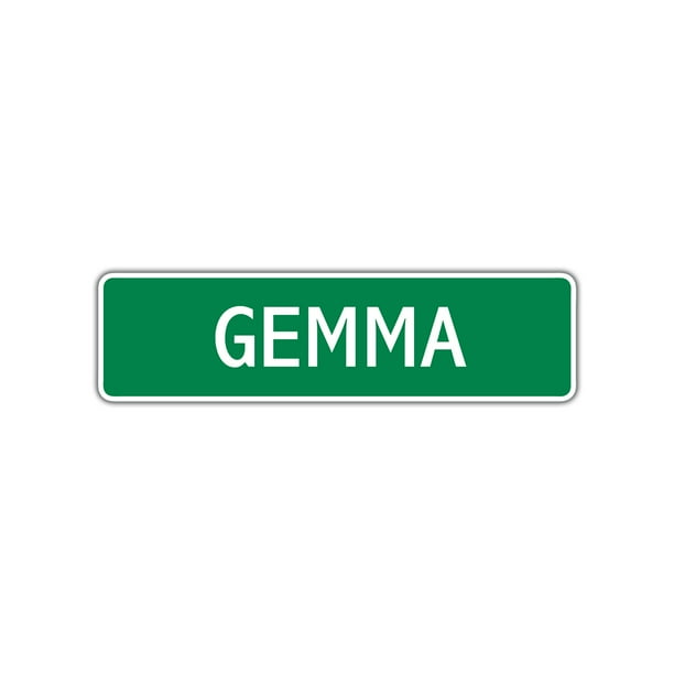 Gemma Girls Children Indoor Outdoor Name Letter Printed Label Wall ...