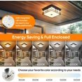 LED Motion Sensor Outdoor Ceiling Light 24W 5CCT Flush Mount Fixture ...