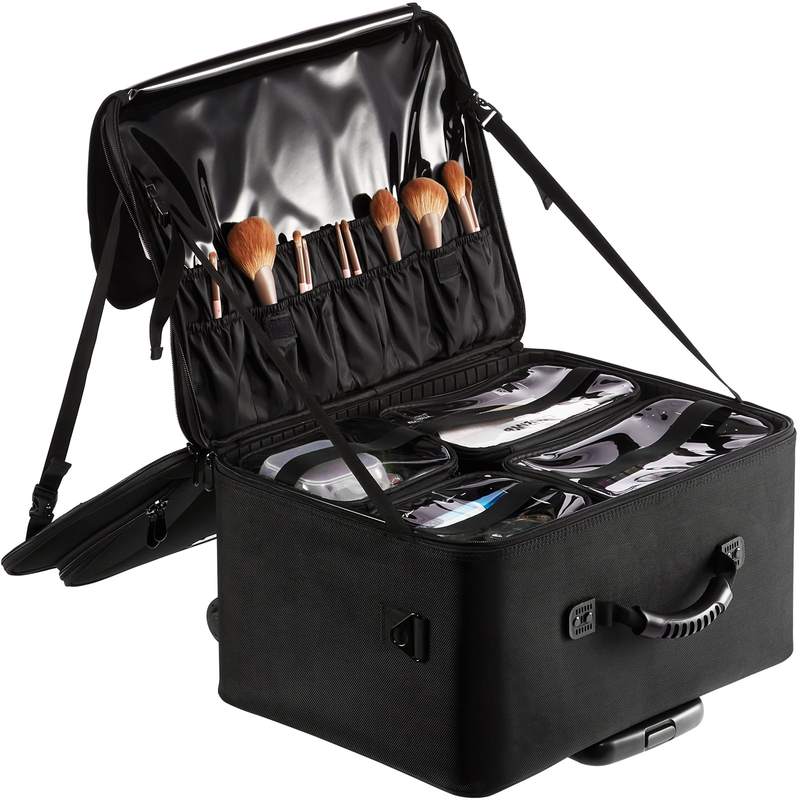 Click here for Vevor Rolling Makeup Train Case Large Storage 3 Ti... prices