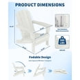 Set of 4 HDPE Rocking Chairs, Poly High Back Porch Rocker, All-Weather ...