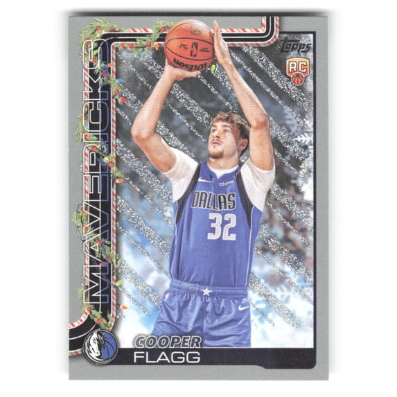 2025-26 Topps Holiday Glitter #H161 Cooper Flagg RC Rookie Dallas ...
