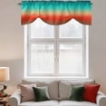 Bohemian Gradient Red Tie Up Valances Curtain, Modern Minimalist Green ...