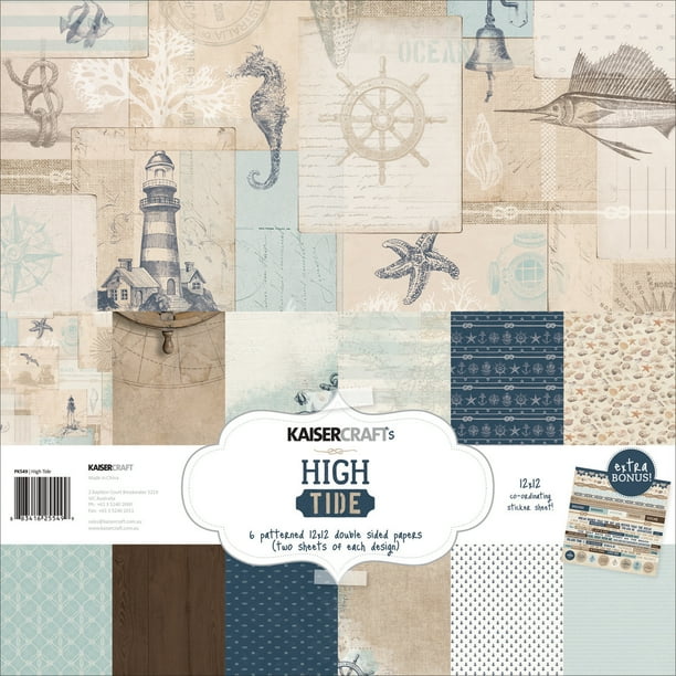 Kaisercraft Paper Pack 12"X12" 12/Pkg-High Tide - Walmart.com