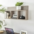 Danya B. Modern 3 Cube Floating Wall Shelf with Display Ledge - Easy to ...