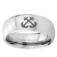 Anchor Design Gray High Polish Dome Tungsten Men Ring 10MM - Walmart.com