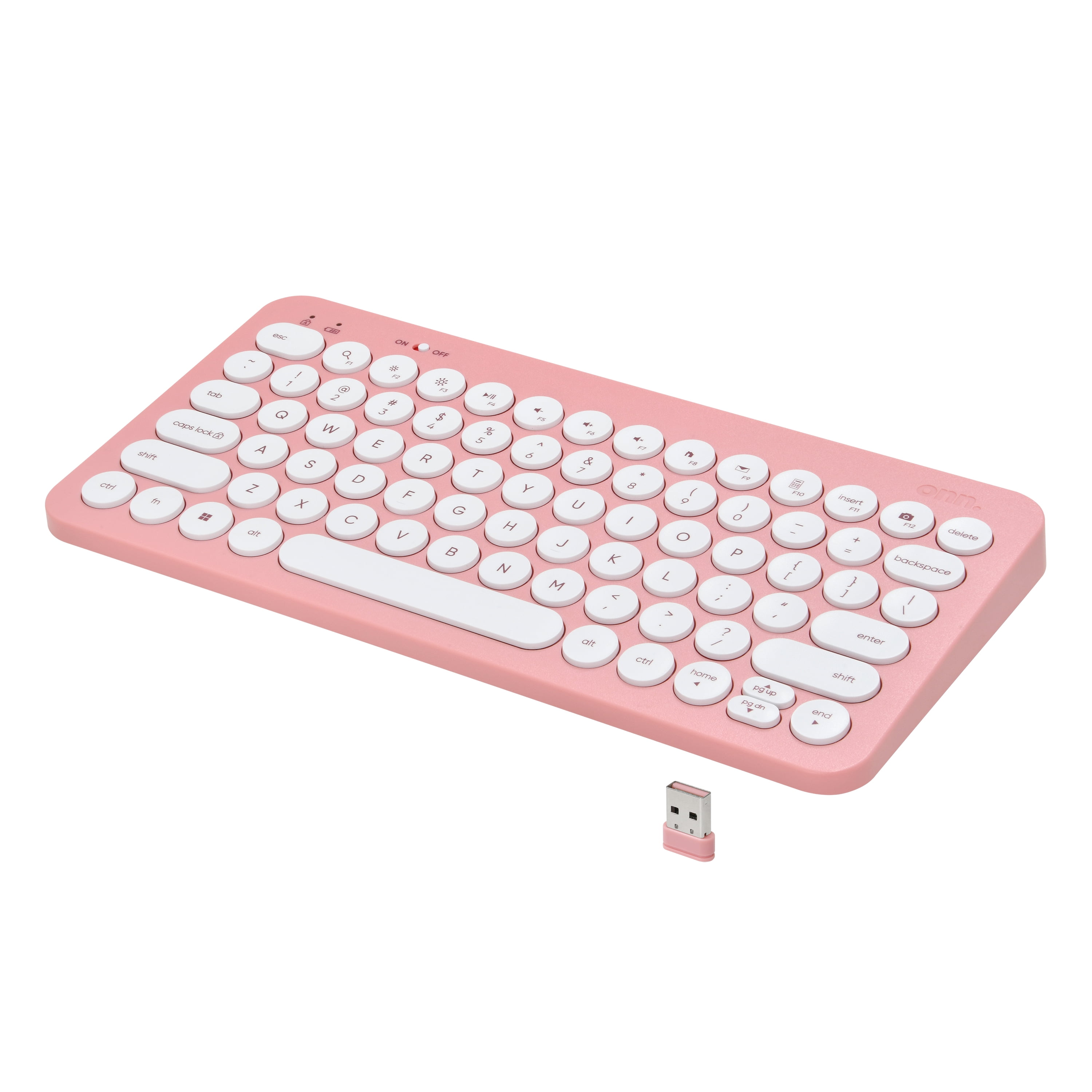 onn. Mini Compact Wireless Office Keyboard, Nano Receiver, Windows ...