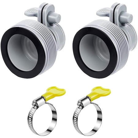 HUSERYT 1.5" Type B Hose Adapter, Piston Valve for Threaded Connection ...