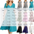 ZToonmas Summer Dresses for Women Notch Split V Neck Short Sleeve Midi ...