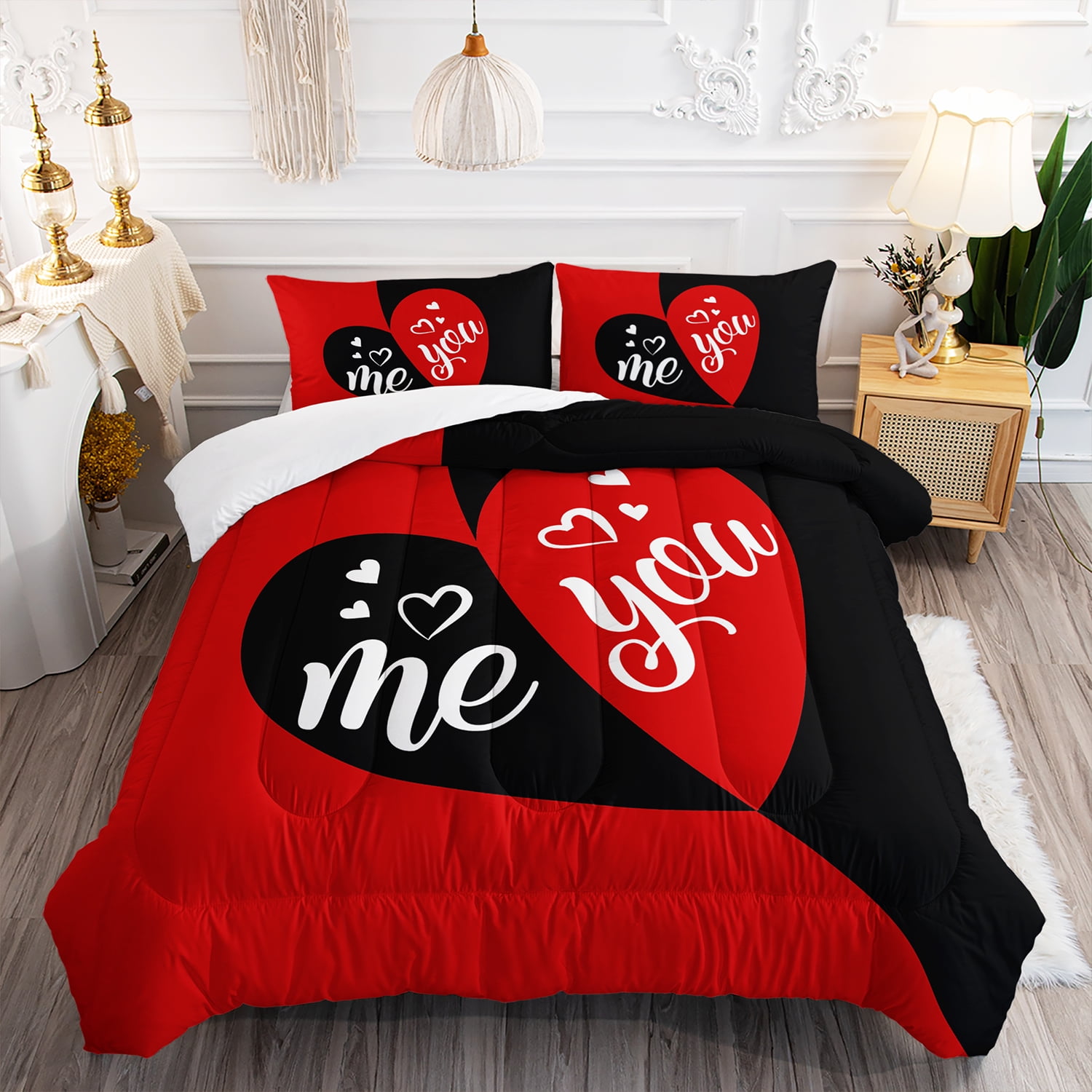 Hosima 3-Piece 3D Digital Printed Comforter Set ，Unique Design with ...