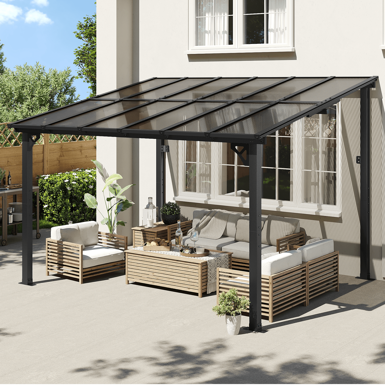 Click here for Aoxun 10 X 12 Gazebo For Patio  Large Wall-Mounted... prices