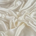 Move Over Queen Size White Satin Ruffle Bedding Duvet Cover Set, Silky ...