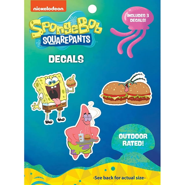 Spongebob Squarepants Decals- Set of 3 Spongebob, Patrick Star, Krabby ...
