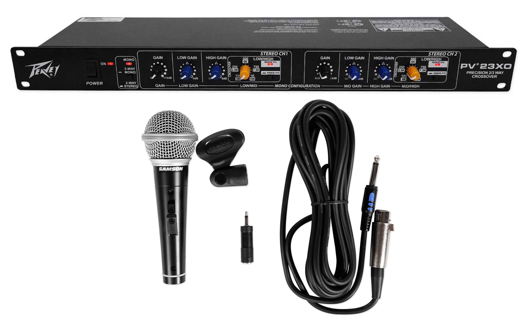 Peavey PV 23XO 2-Way Stereo/3Way Mono Crossover+Samson Microphone+Cable ...