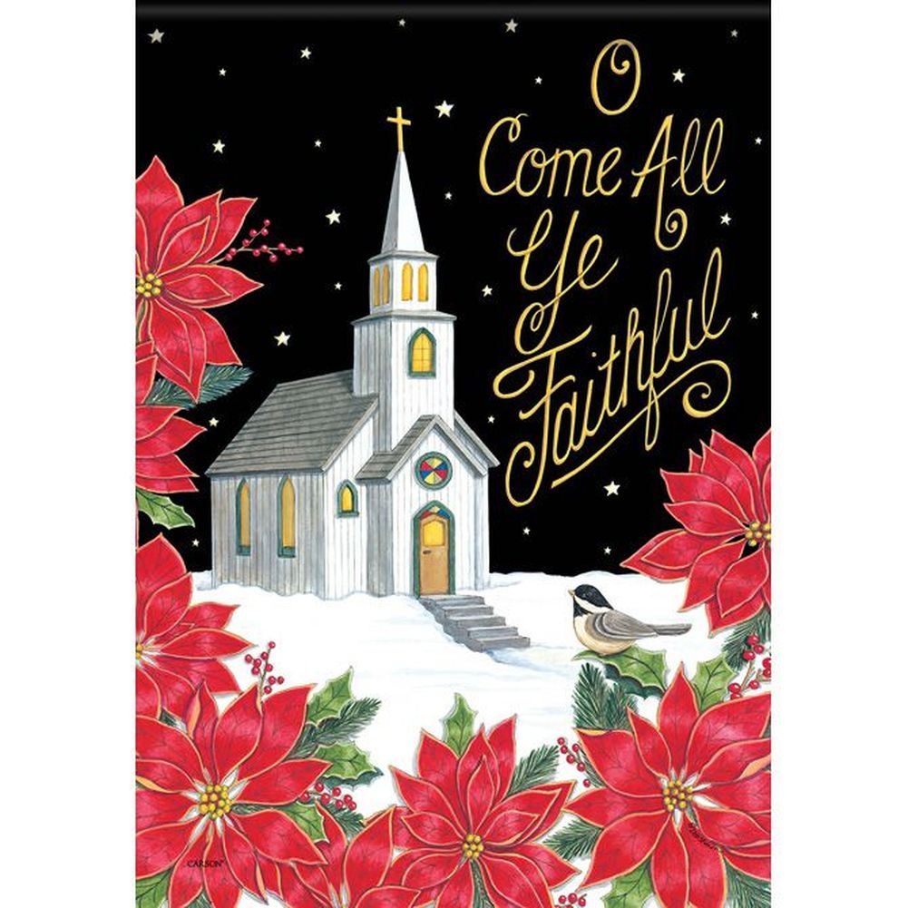 Carson Garden Flag - Come All Ye Faithful Church - Walmart.com
