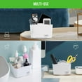 LOUKIN Remote Control Holder with 5 Compartments, Stationery Organizer ...