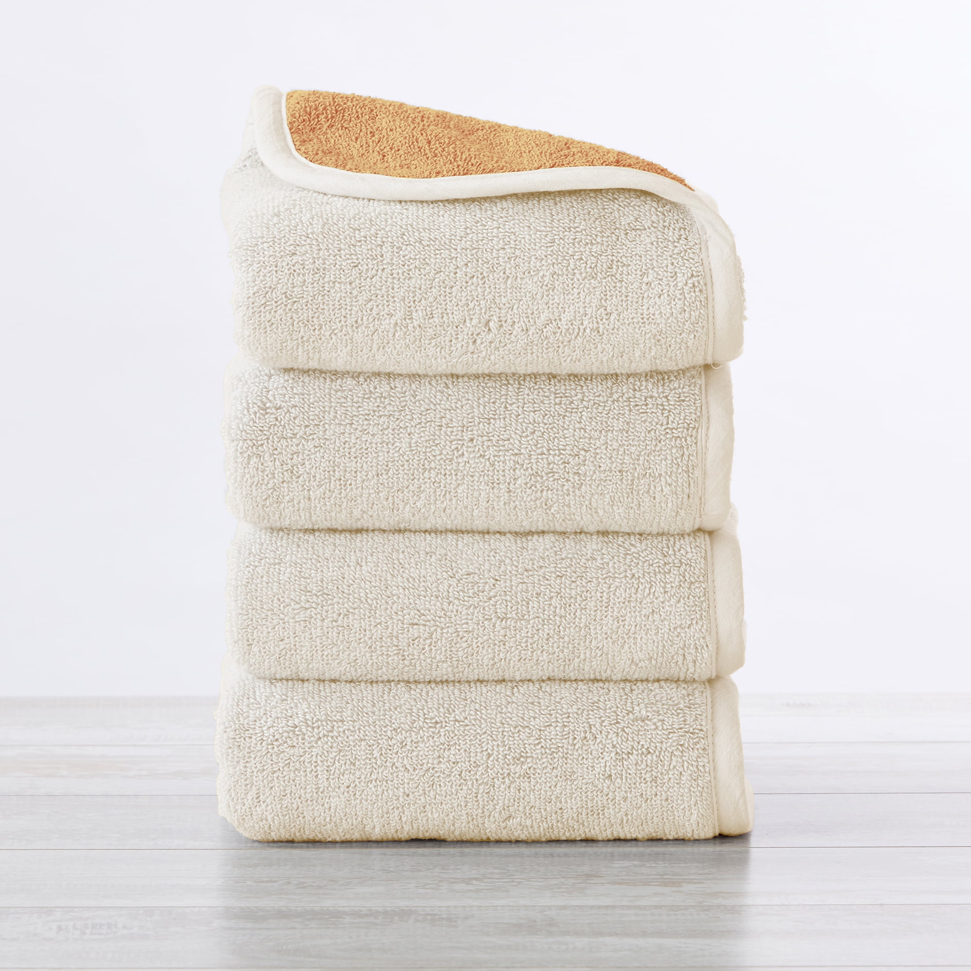 Great Bay Home Cotton Two-Toned Reversible Quick-Dry Towel Set (Hand ...