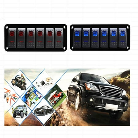 Dual LED Light Marine Boat RV Rocker Rocker Switches Dual Switch Panel ...