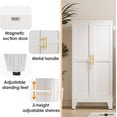 47" Metal Kitchen Pantry Cabinet with 3 Adjustable Shelves and 8 Door ...