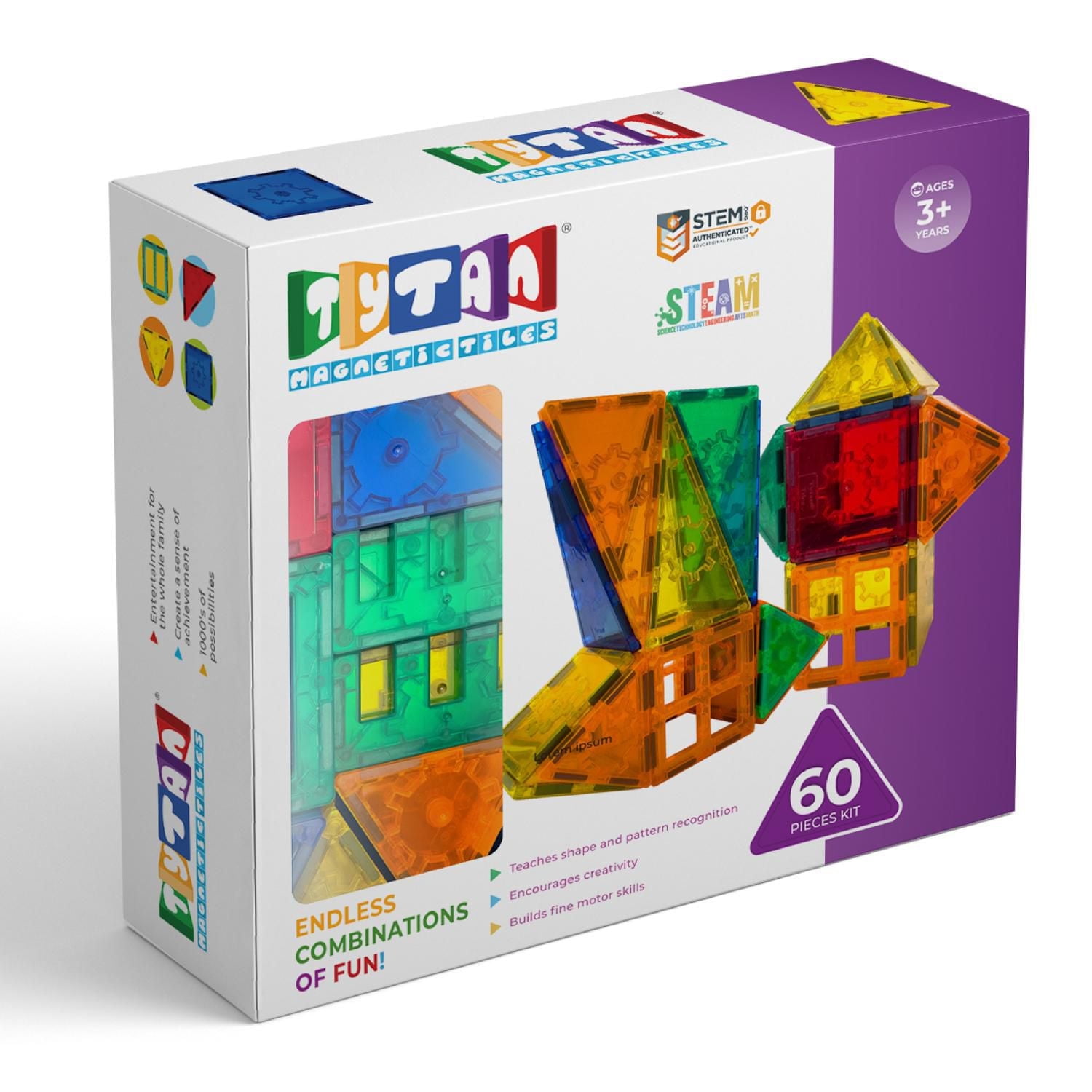 Click here for Tytan Magnetic Tiles - 60pcs prices