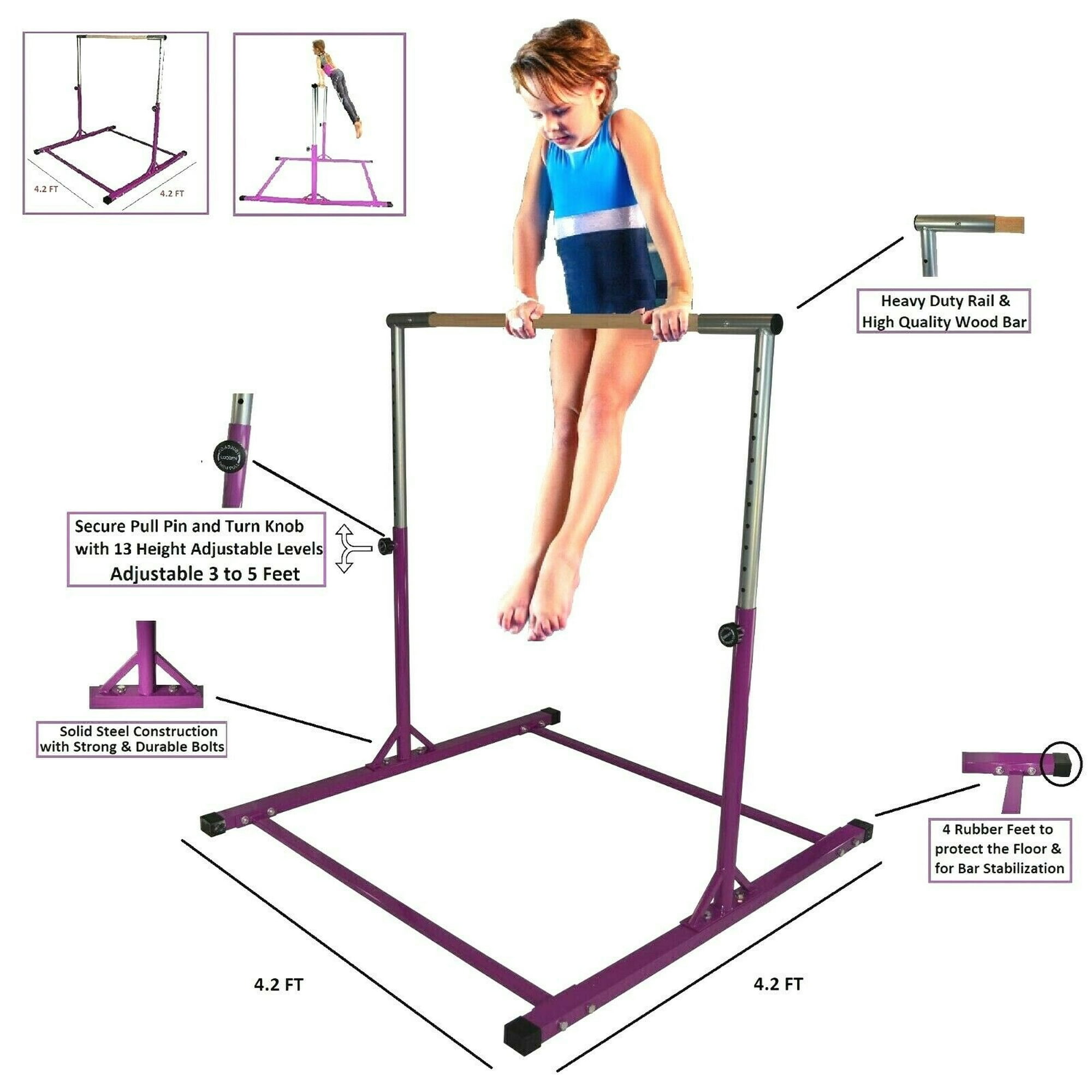Click here for Gympro Kids Expandable Gymnastics Bar Kip Bar Juni... prices