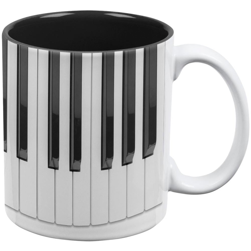 Piano Keys Black All Over Coffee Mug - Walmart.com