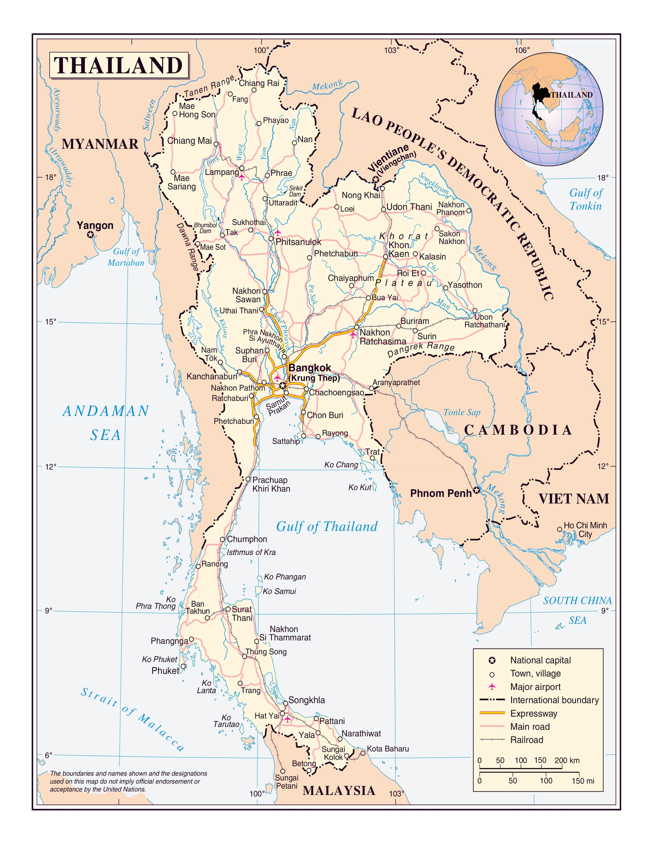 Palmetto Posters 24x31 Laminated Poster: Large detailed political map ...