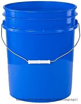 5 gallon blue plastic bucket (pack of 10, blue) - durable 90 mil all ...