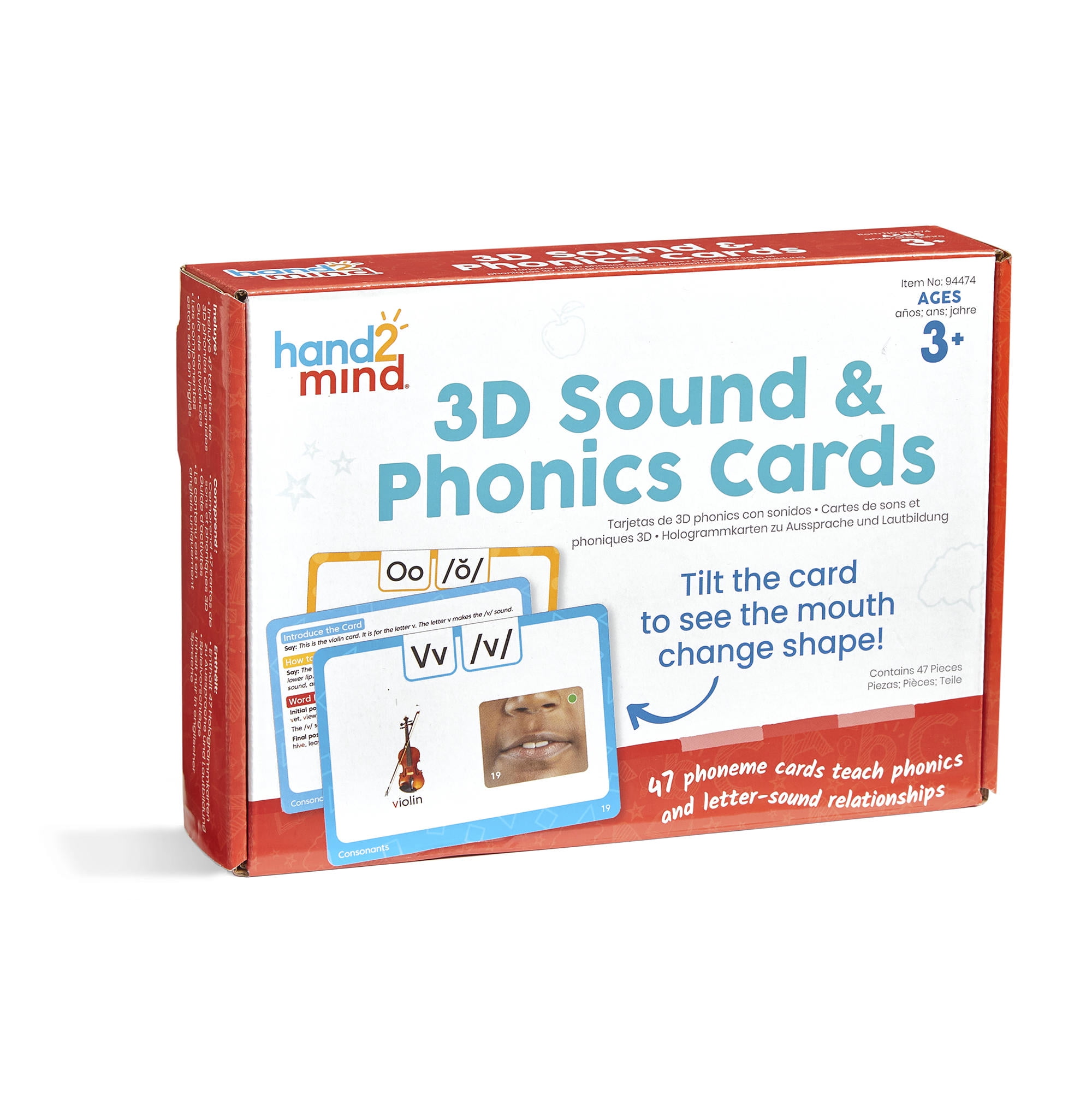 hand2mind 3D Sound and Phonics Cards, Phonemic Awareness, Letter Sounds ...