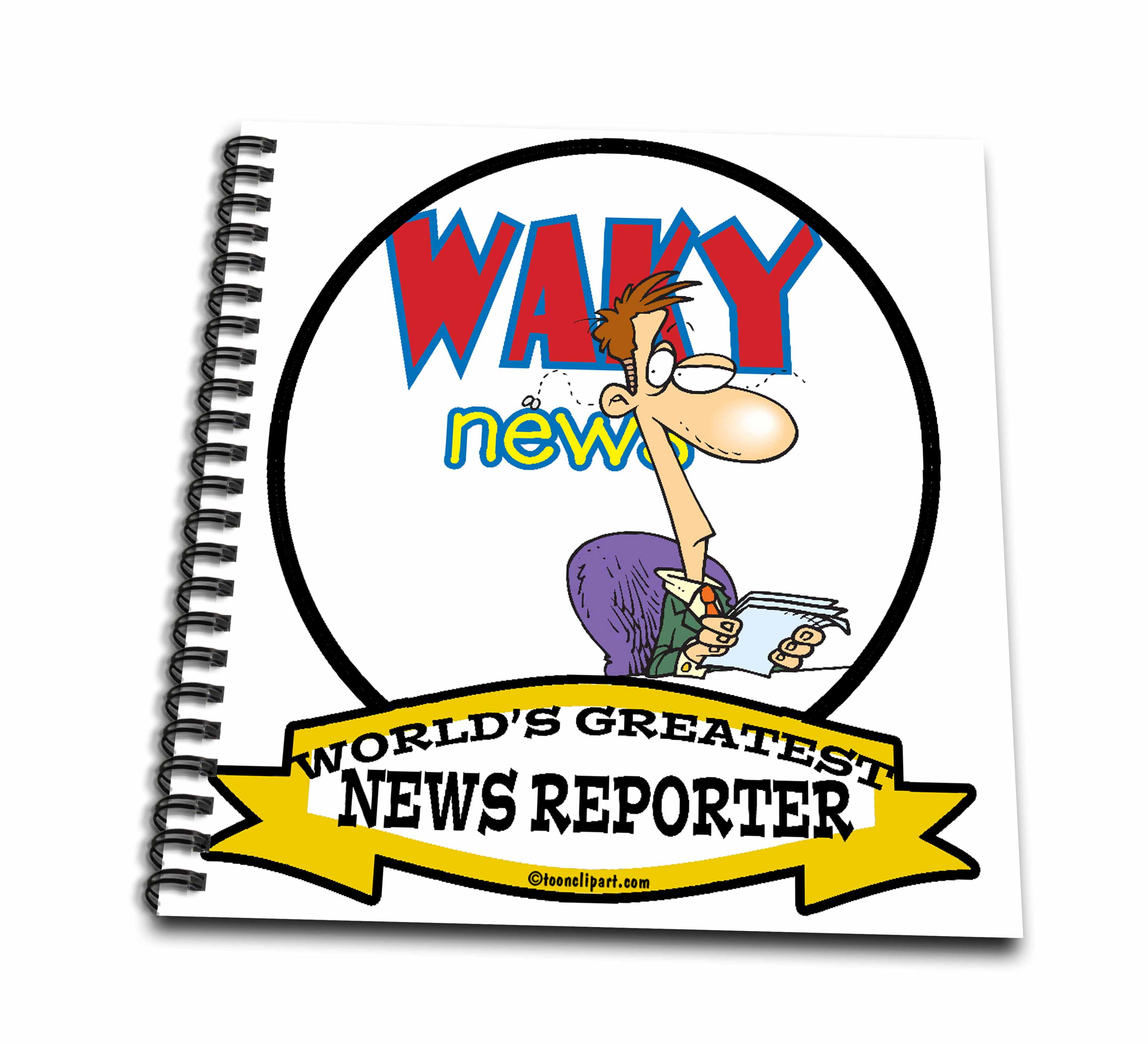 3dRose Funny Worlds Greatest News Reporter Occupation Job Cartoon ...