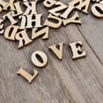 Techinal 100pcs Unfinished Wooden Capital Letters Alphabet DIY Wood ...