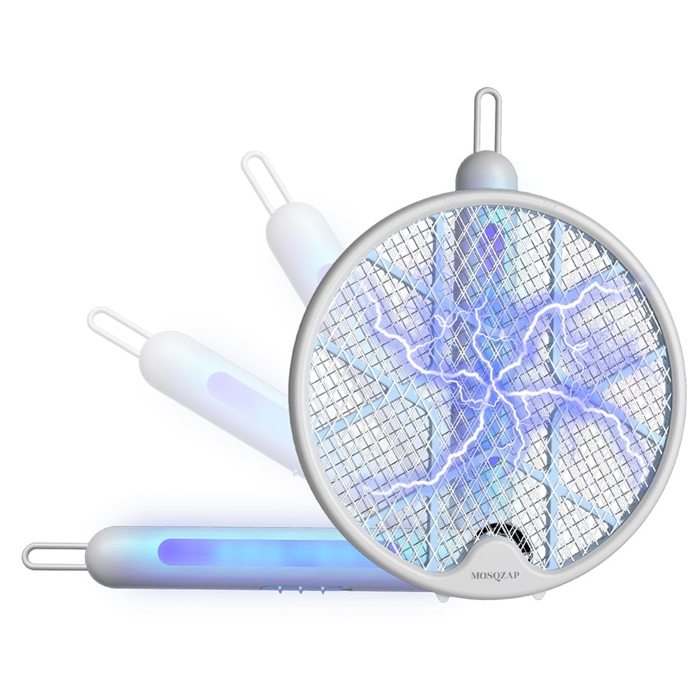 Bug Zapper USB Rechargeable Electric Fly Swatter 1200mAh Home Night ...