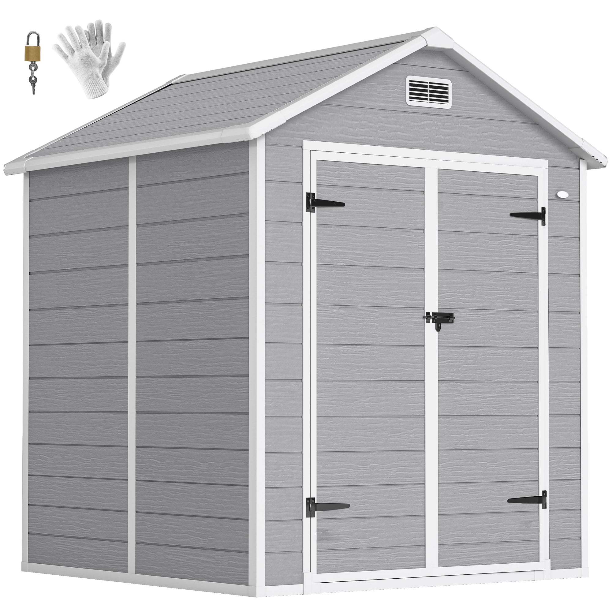 Click here for Outsunny 7 X 4 Metal Outdoor Storage Shed With Win... prices
