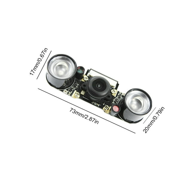 Cámara para Raspberry Pi 4 5MP 1080p Visión Nocturna Ojo de Pez (130 ...
