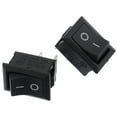 2x 12V Mini Black Square Rocker Power Button, ON/OFF Electrical Switch ...