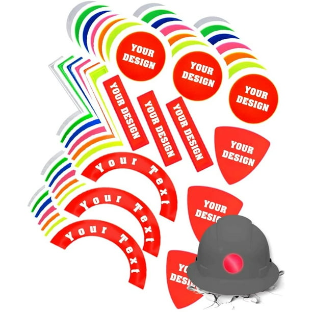 High Visibility Reflective Safety Hard Hat Sticker Customize Logo Hi ...