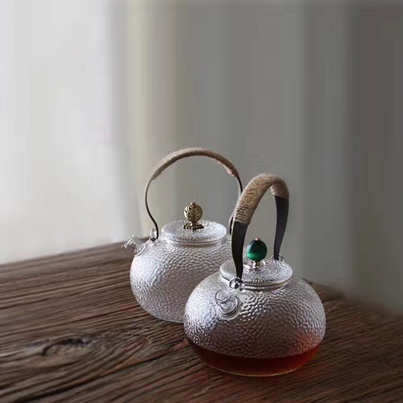 GIFZES Tea Pot Handle with Hemp Rope Heat Insulation Iron Kettle Grip ...