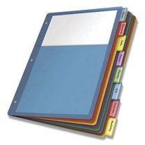 Expanding Pocket Index Dividers, 8-Tab, 11 X 8.5, Assorted, 1 Set/pack ...