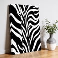 Abstract Tiger Print Canvas Wall Art for Living Room, Black White ...
