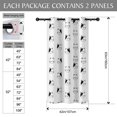 Black and White Cat Head Blackout Curtains,Triple Weaved Fabric,Thermal ...