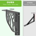 8 Inch Heavy Duty Shelf Brackets, 5MM Thickness L- Bracket , Metal ...