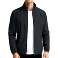Bomber Jacket Men Lightweight Full Zip Windproof Coat, Stylish Casual ...