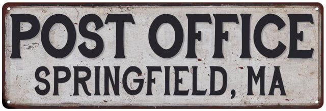 Springfield, Ma Post Office Sign Vintage 6x18 206180011153 - Walmart.com
