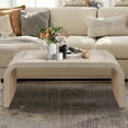 Noble House Vintage Farmhouse Coffee Table with Curved Art Deco Design ...