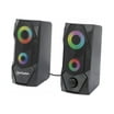 GOgroove SonaVERSE O2i LED Computer Speakers (Black) Small USB Powered ...
