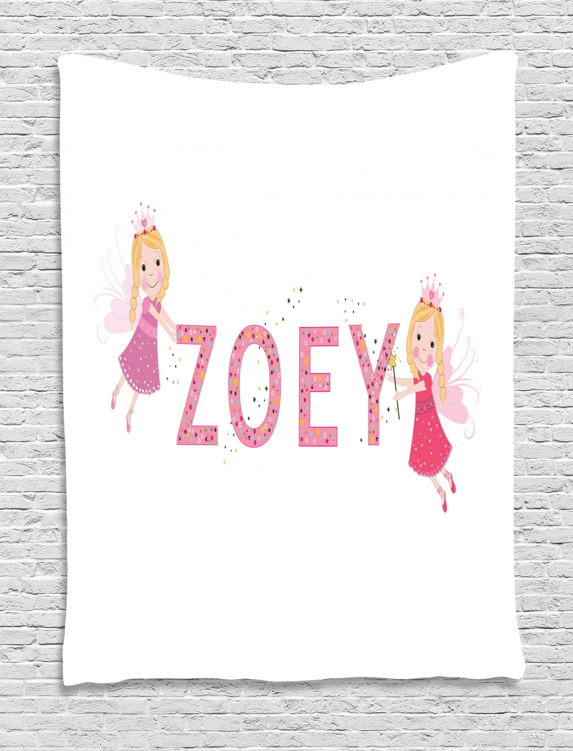 Zoey Tapestry, Feminine Themed Baby Girl Name Magic Creatures ...