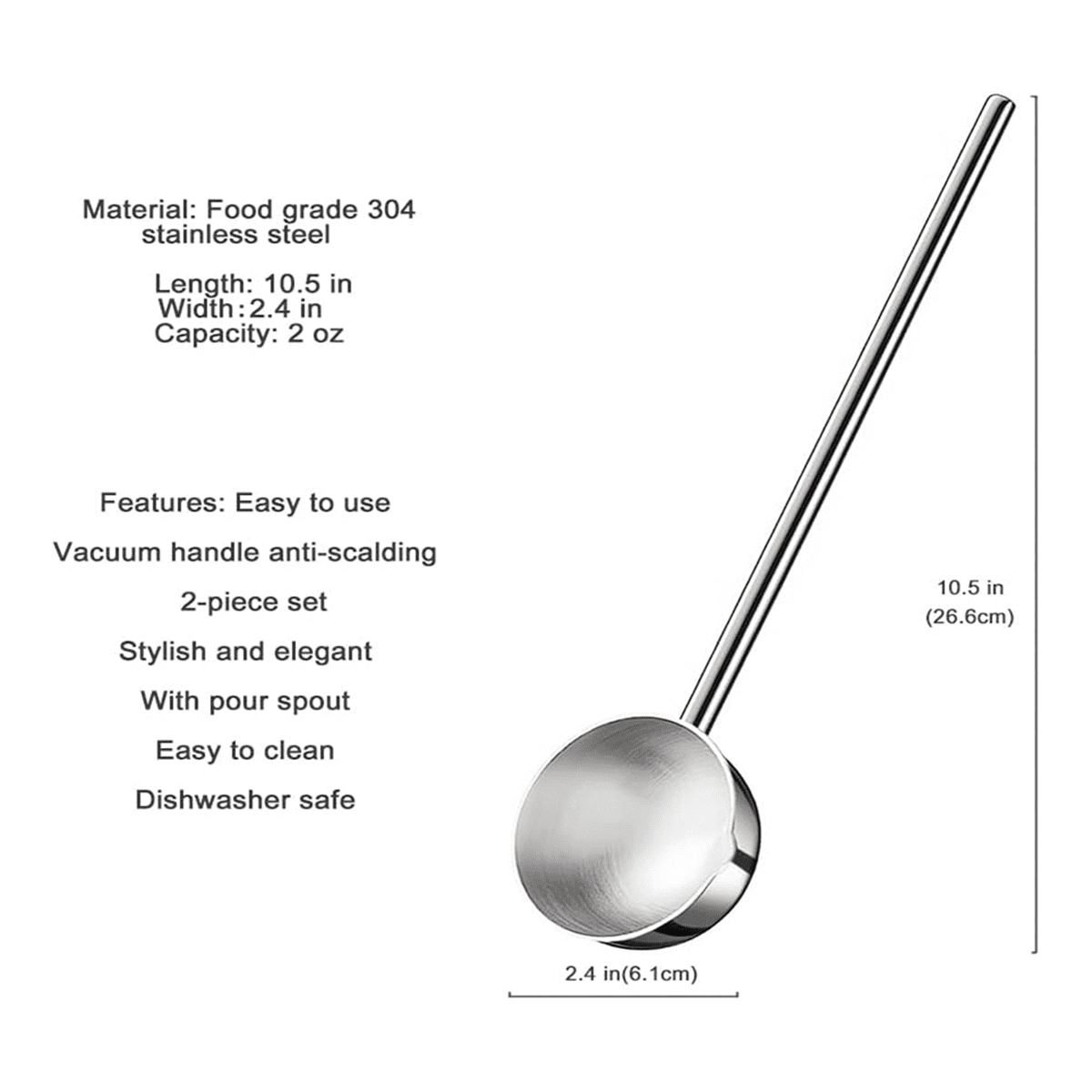 Click here for Unbranded Small Soup Ladle Stainless Steel Metal D... prices
