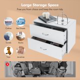 Costway 2-Drawer Dresser Stackable Horizontal Storage Organizer w ...